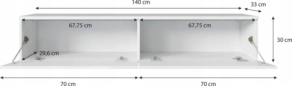 TV stolek CERIEE 140 - beton