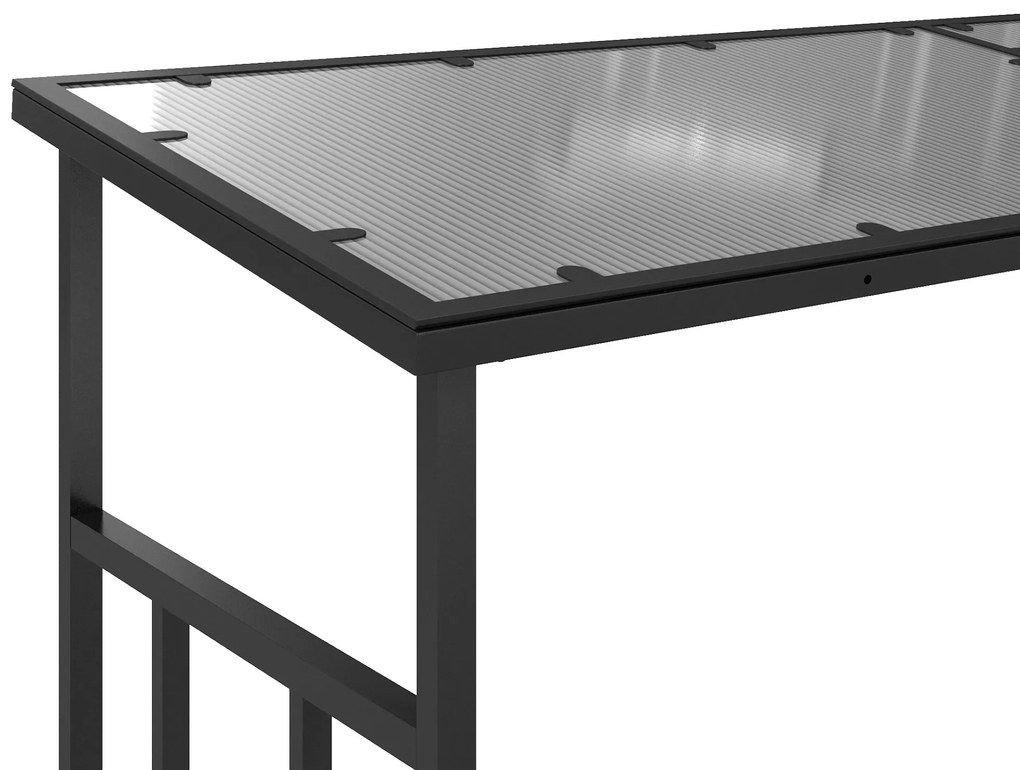 Outsunny regál na palivové dřevo 185 x 62 x 184 cm regál na palivové dřevo s vodotěsným krytem, regál na palivové dřevo pro venkovní použití, vnitřní…