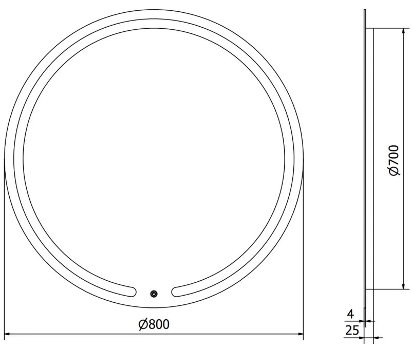 Mexen Rose, LED koupelnové zrcadlo s podsvícením 80x80 cm, 6000K, ochrana proti zamlžování, 9810-080-080-611-00