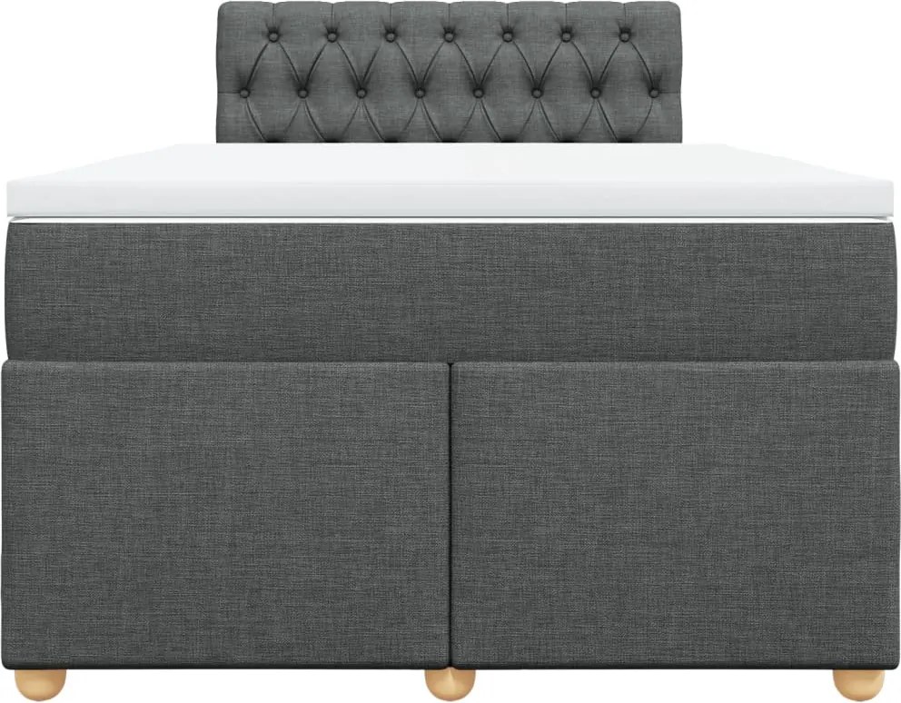 Box spring postel s matrací tmavě šedá 120x200 cm textil 3286655
