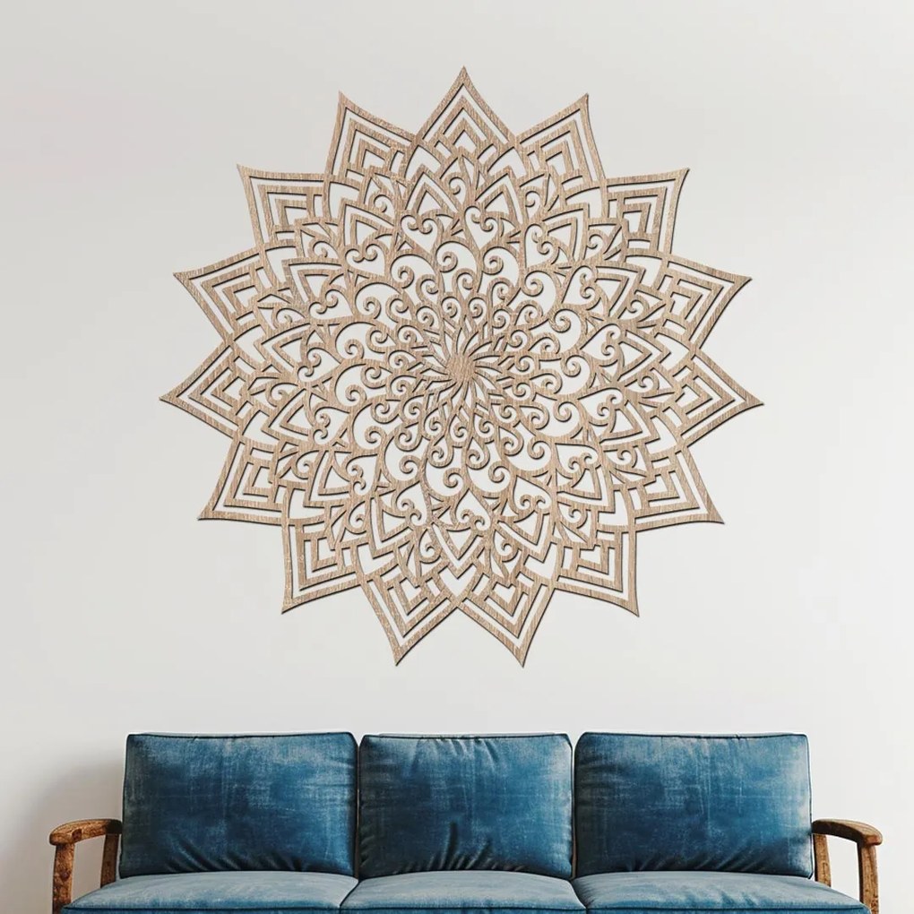 dřevo života Dřevěná mandala LASKAVOSTI Zvolte rozměr (cm): 95x95, Zvolte barvu dekoru: Javor