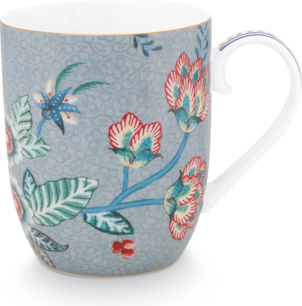 Pip Studio Flower Festival sada 2 hrnečků 180ml, modrá (hrnečky v dárkové krabičce)