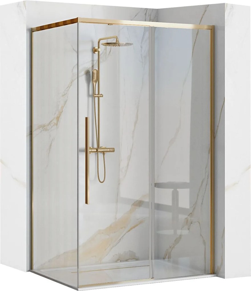 Rea - SOLAR GOLD ELEGANT sprchový kout 90 x 120 cm, čiré sklo/zlatý profil, REA-K4902