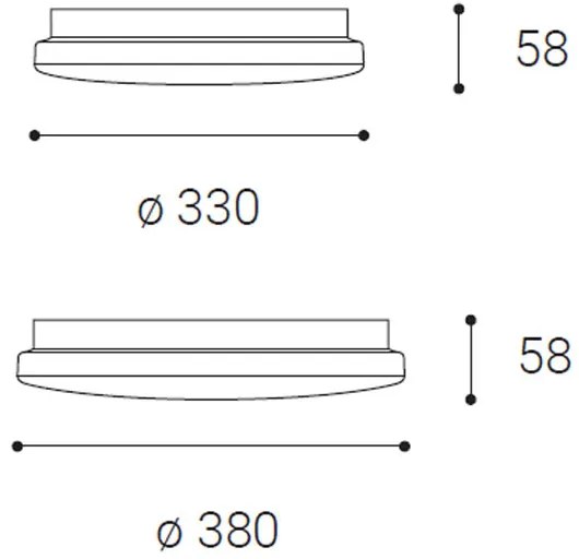 Led2 Stropní LED svítidlo JOTA ø 33 cm Varianty: 3000K/4000K/6000K HF Senzor