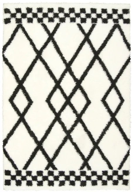 Koberec Boho 656 Romby krémový / černý