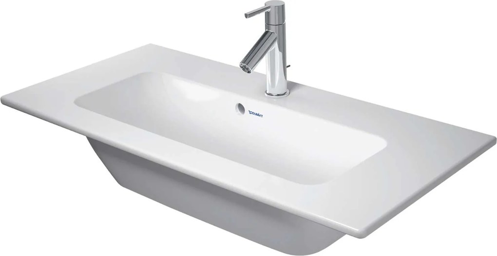 Duravit ME by Starck - Umyvadlo 83x40 cm, s přepadem, otvor pro baterii, DuraShield, matná bílá 234283AC00