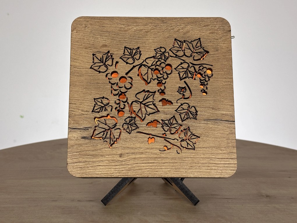 Li-Go "Víno" lampa 19x19cm provedení povrchu: dub světlý