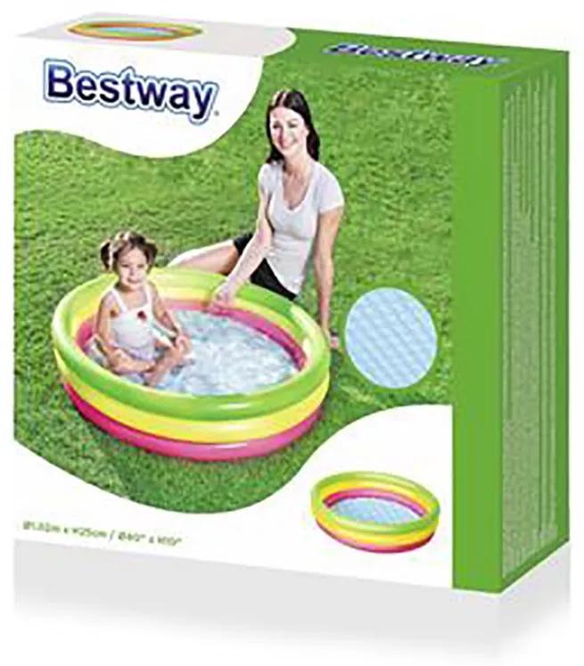 BESTWAY dětský nafukovací bazén 102x25 cm zelená