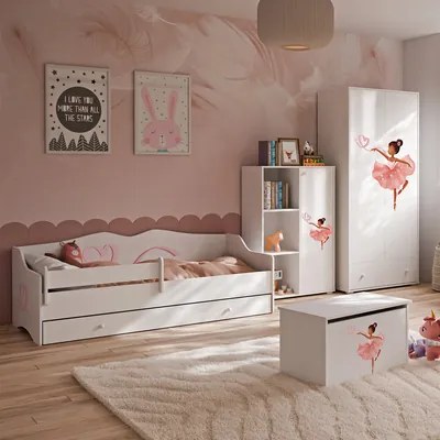 Dětská postel s roštem a zásuvkou PIXI 80x180