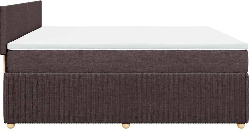Box spring postel s matrací tmavě hnědá 180x200 cm textil 3287531