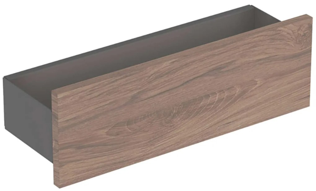 Geberit Smyle Square - Polička 45 cm, lávová/ořech hickory 500.362.JR.1