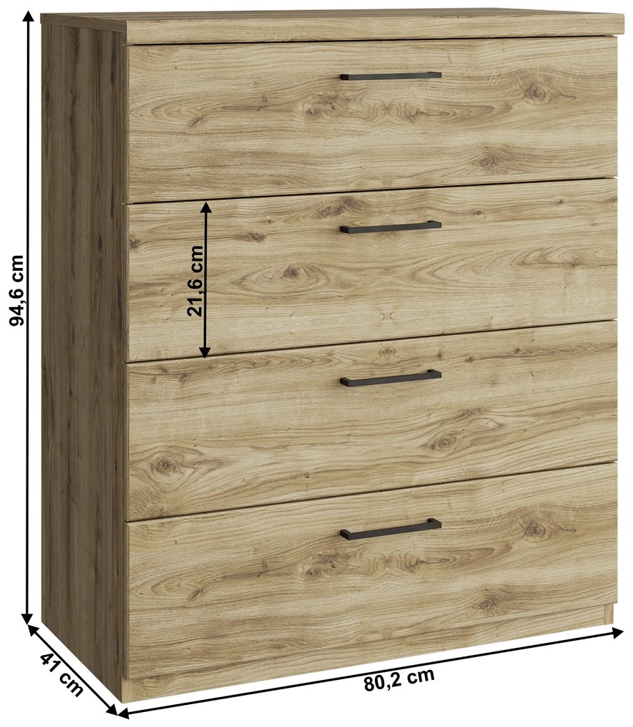 Kondela Komoda 4S, dub navarra, DORSI