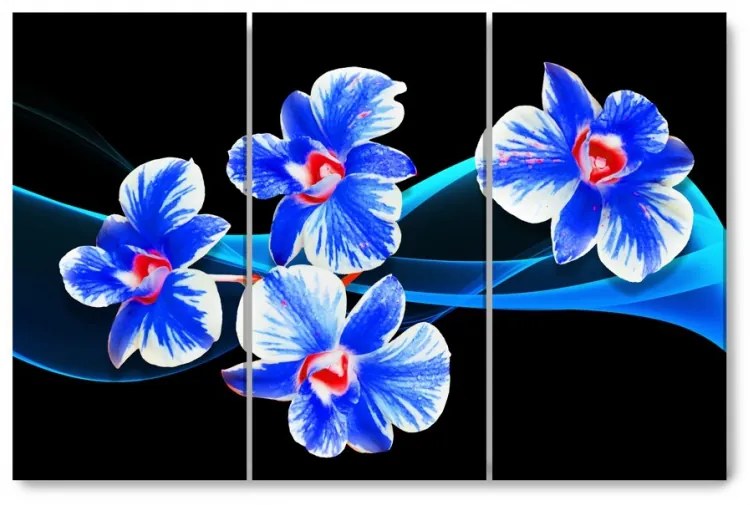 Malvis ® Vícedílný obraz - Orchidej na vlnách Velikost: 120x80 cm