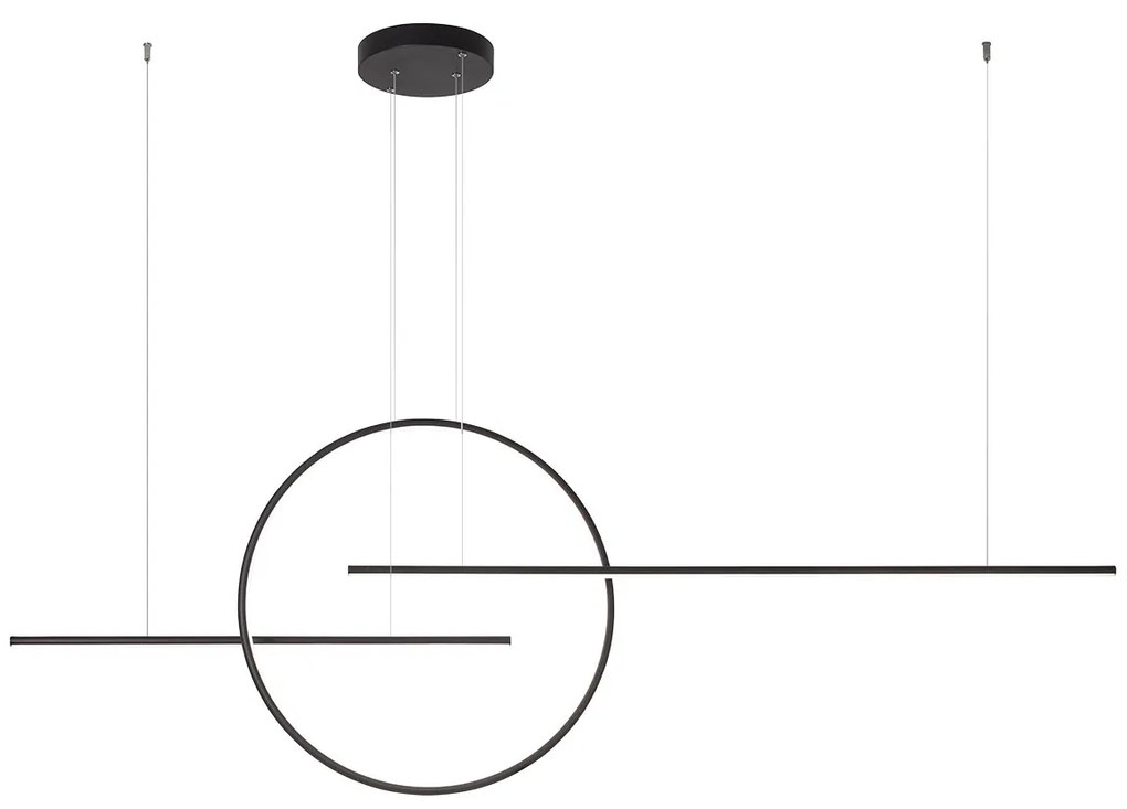 Redo group Redo Giotto, moderní závěsné svítidlo, 66W LED 3000K dimswitch, černá, délka 176cm