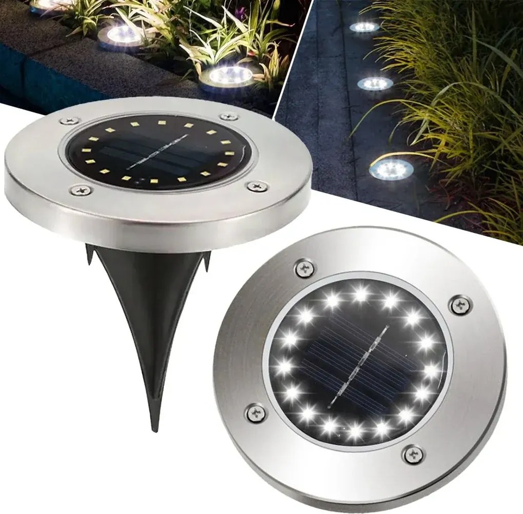 Toolight Toolight, LED solární lampa 1ks P60055, stříbrná, OGR-05681
