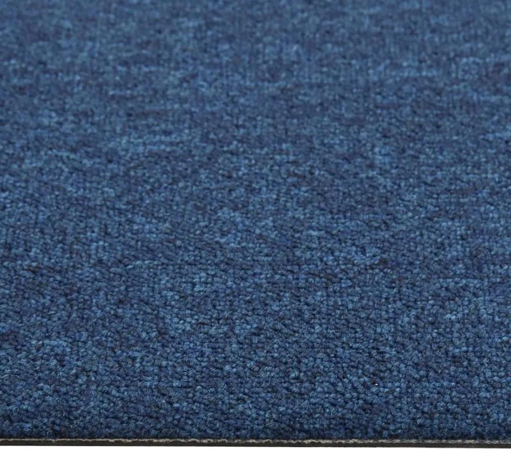 Kobercové podlahové dlaždice 20 ks 5 m² 50 x 50 cm tmavě modré,  147315