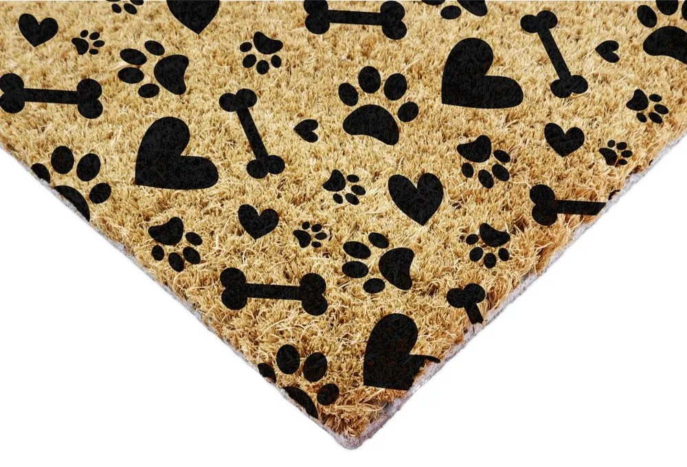 Rohožka z kokosového vlákna 40x60 cm Paws and Bones – Artsy Doormats