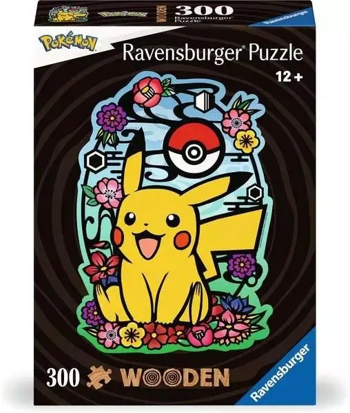 Puzzle ravensburger 120007616 dřevěné puzzle pikachu