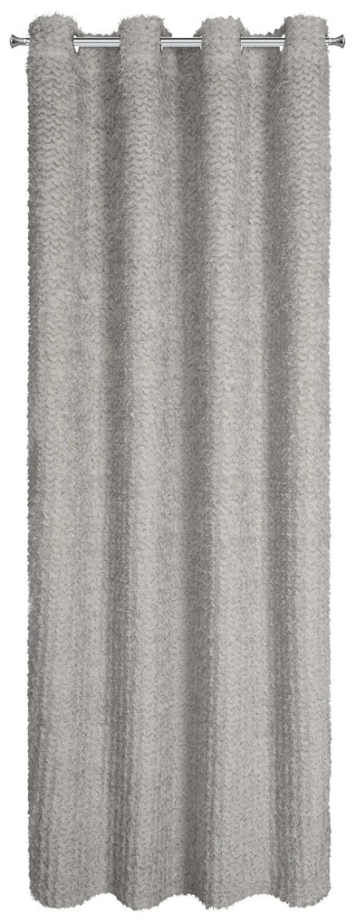 ZÁVĚS NA KROUŽCÍCH TIFFANY 135X250 CM STŘÍBRNÁ