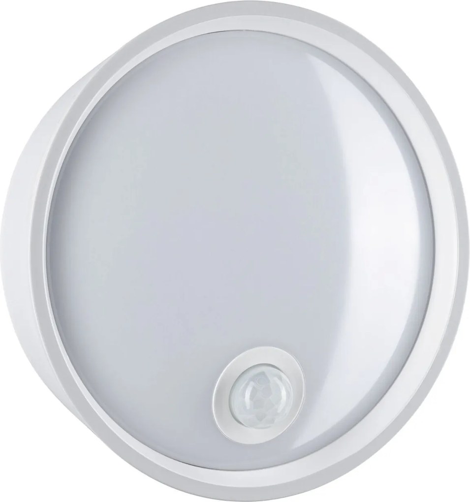 P 94699 LED venkovní nástěnné svítidlo Platomo pohybové čidlo IP44 kruhové 180mm 3000K 14,5W 230V bílá umělá hmota - PAULMANN