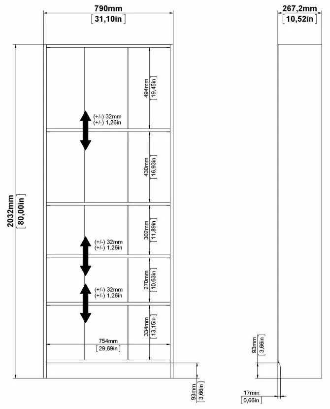 Tvilum Policový regál Bask 777 bílá