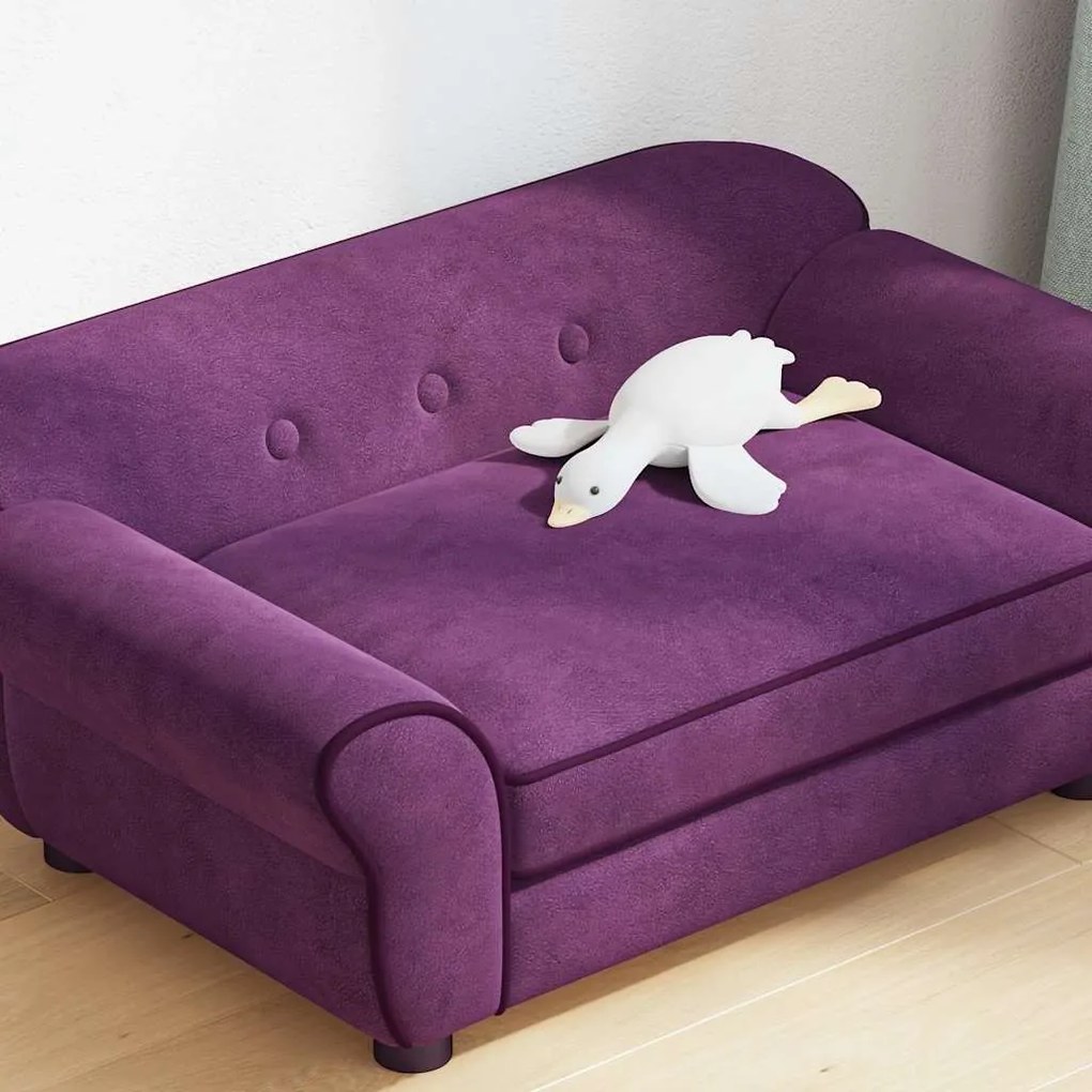 Pohovka pro psy vínová 72 x 45 x 30 cm plyš 171041