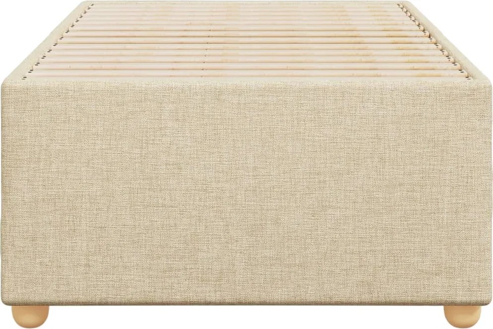 Rám postele bez matrací krémově 90x200 cm textil 3284706