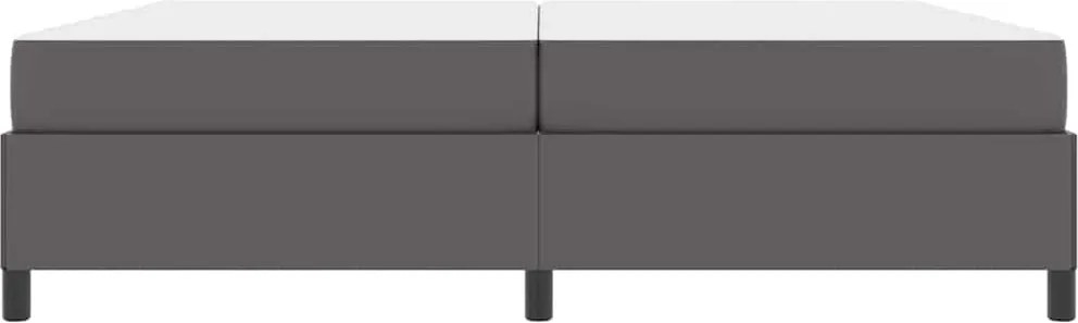 Rám postele s matrací Šedá 200 x 200 cm textil 3399022