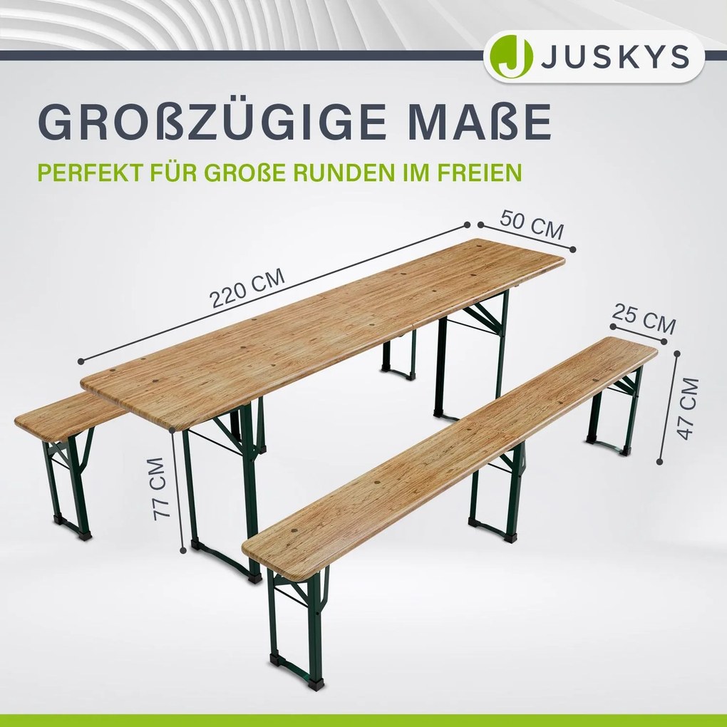 Juskys Skládací pivní set Passau 220 cm
