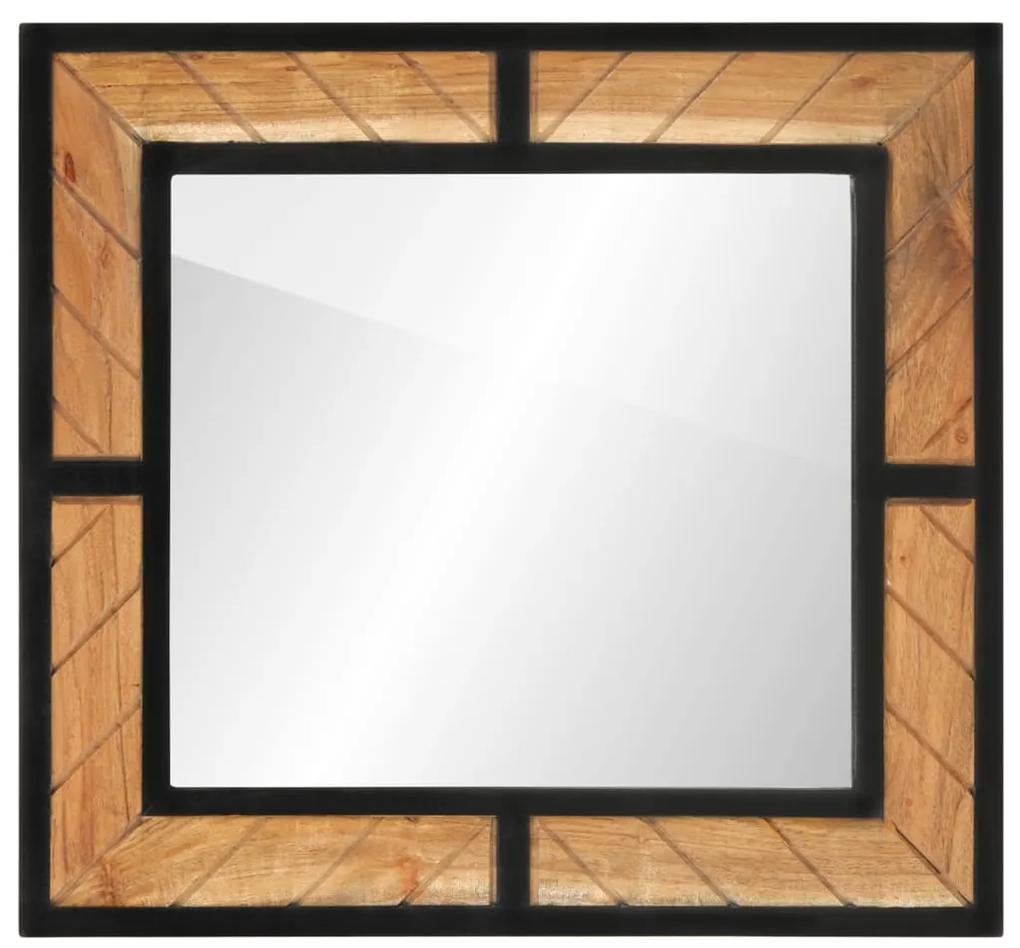 Koupelnové zrcadlo 60 x 1 x 55 cm masivní akáciové dřevo - Default Title