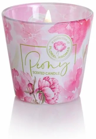 Bartek svíčka vosková ve skle 115g Peony - Royal Pink/pivoňka/