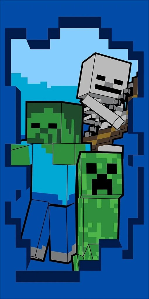 Jerry Fabrics Osuška Minecraft Beware 70x140 cm