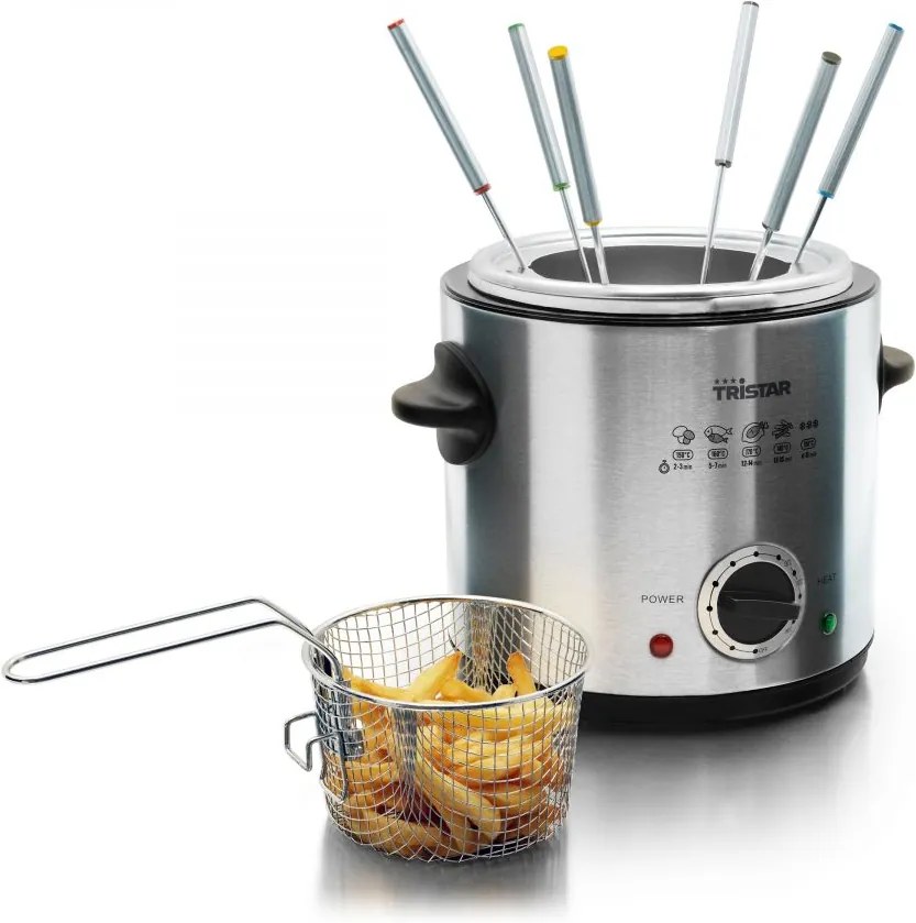 TRISTAR Minifritéza s fondue, nerez set elektrický Tristar FO-1102