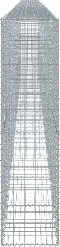 Gabionový koš s víkem 1 200 x 50 x 200 cm pozinkované železo 3295177