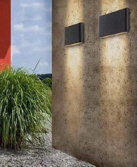 AZZ AZ2182 LED Venkovní nástěnné svítidlo Azzardo Cremona M dark grey AZ2182 10W 476lm 3000K IP54 17,5cm tmavě šedé - AZZARDO
