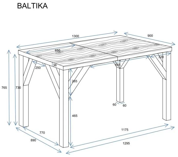 Jídelní stůl rozkládací  BALTIKA 240
