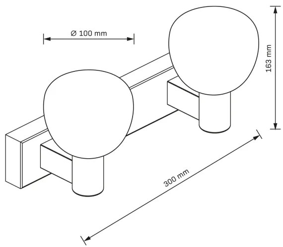 Koupelnové nástěnné svítidlo POLA 2xG9/5W/230V IP44 černá/čirá