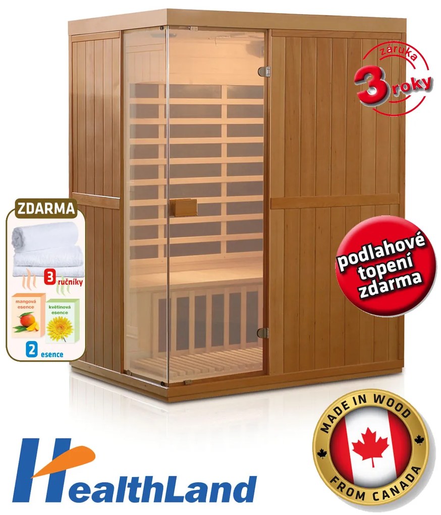 Infrasauna HealthLand DeLuxe 3300 Carbon