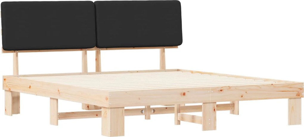 Rám postele s čalouněným čelem s čelo Černá 200 x 200 cm 3398076