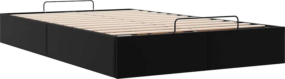 Osmanský rám postele bez matrace černá 120x190 cm umělá kůže 3310789