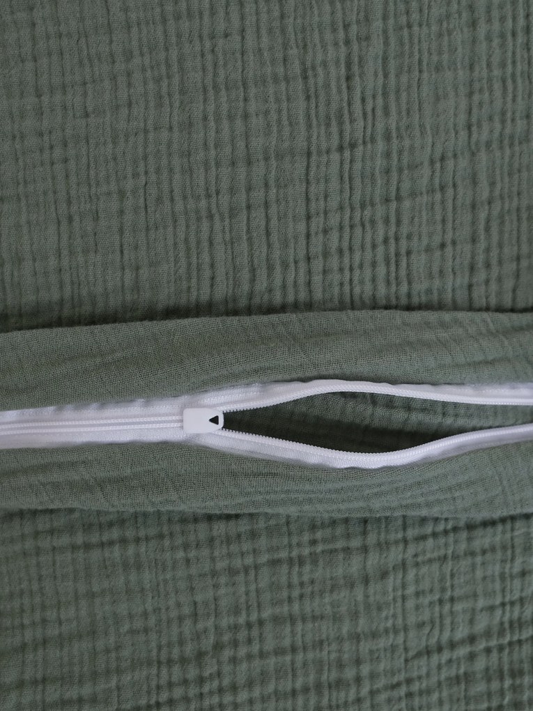 MK Lůžkoviny Mušelínový povlak na polštář 50 x 70 cm - Alexia olivová