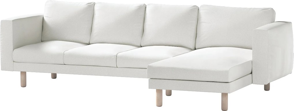 Potah na pohovku IKEA Norsborg 4-místná se šezlongem barva krémová látka pletený vzor