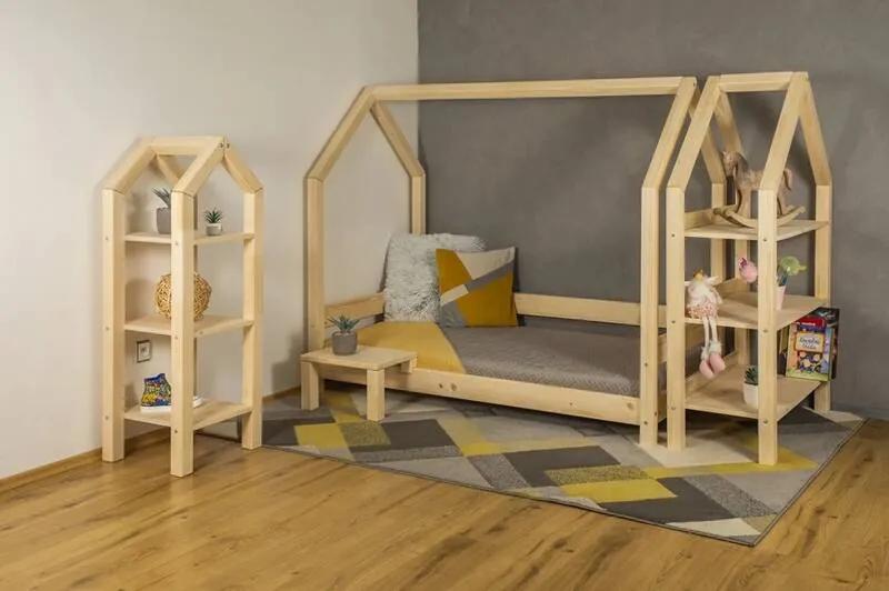 MAXIDO Dětská postel domeček Snílek s přistýlkou 160x80 přírodní