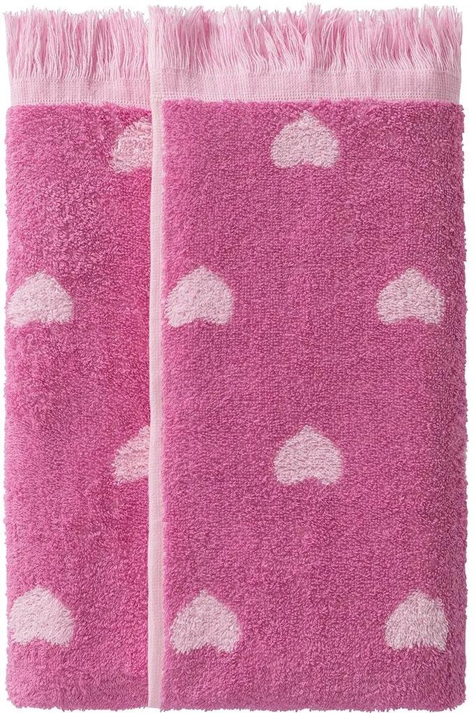 LUPILU® Dětský froté ručník, 70 x 140 cm (světle růžová), Barva: - 4056232614474