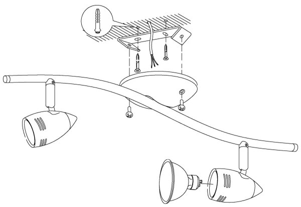 Eglo 92642 - LED Bodové svítidlo MAGNUM 2xGU10/3W/230V