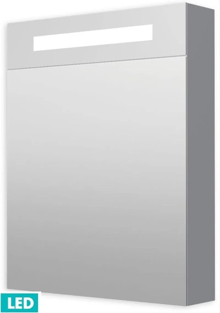 Intedoor R ZS 60 LED zrcadlová stěna 60x75cm RZS60LED Barva: 99 - Dub Thermo černohnědý