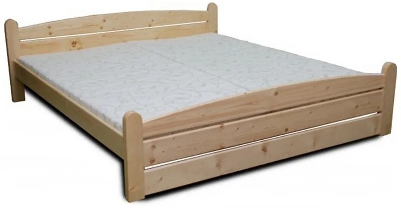 Dřevěná manželská postel KAREL - smrk