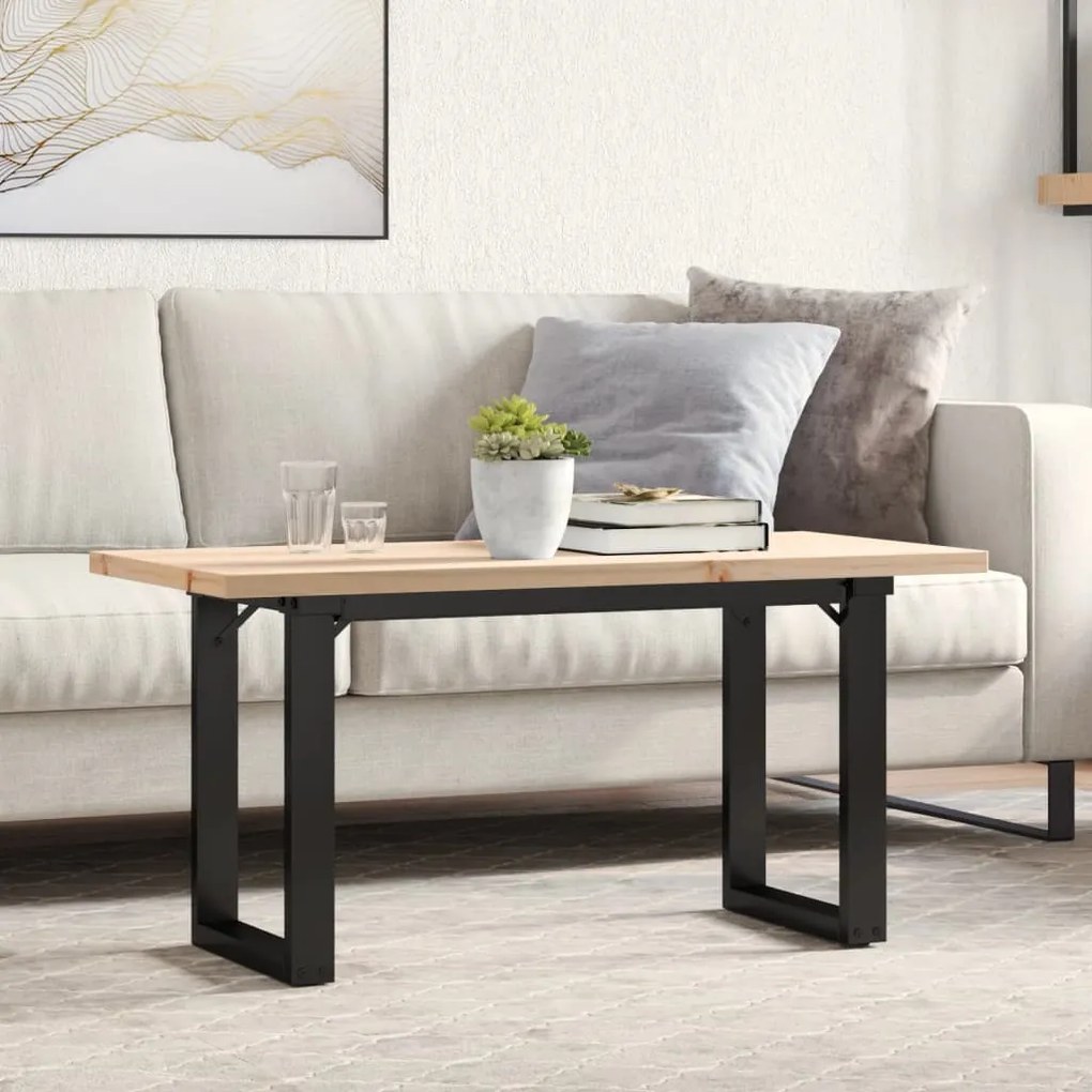 Konferenční stolek s O rámem 100x50x45,5 cm borovice a ocel 3282732