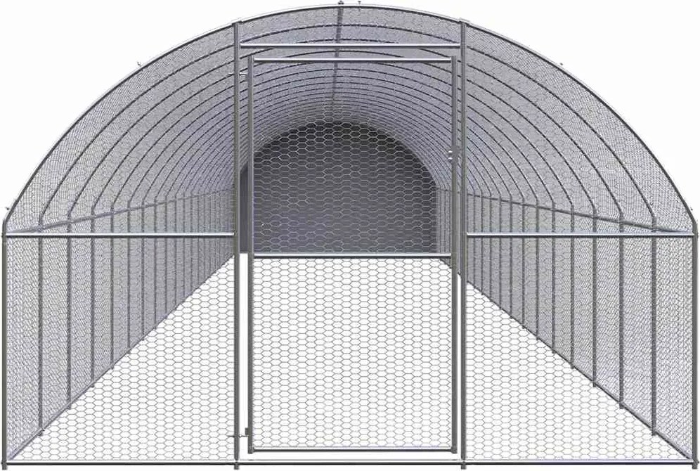 Venkovní klec pro kuřata 3 x 20 x 2 m pozinkovaná ocel 3095479