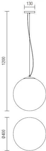 Redo 01-1066 - Lustr na lanku OLA 2xE27/42W/230V